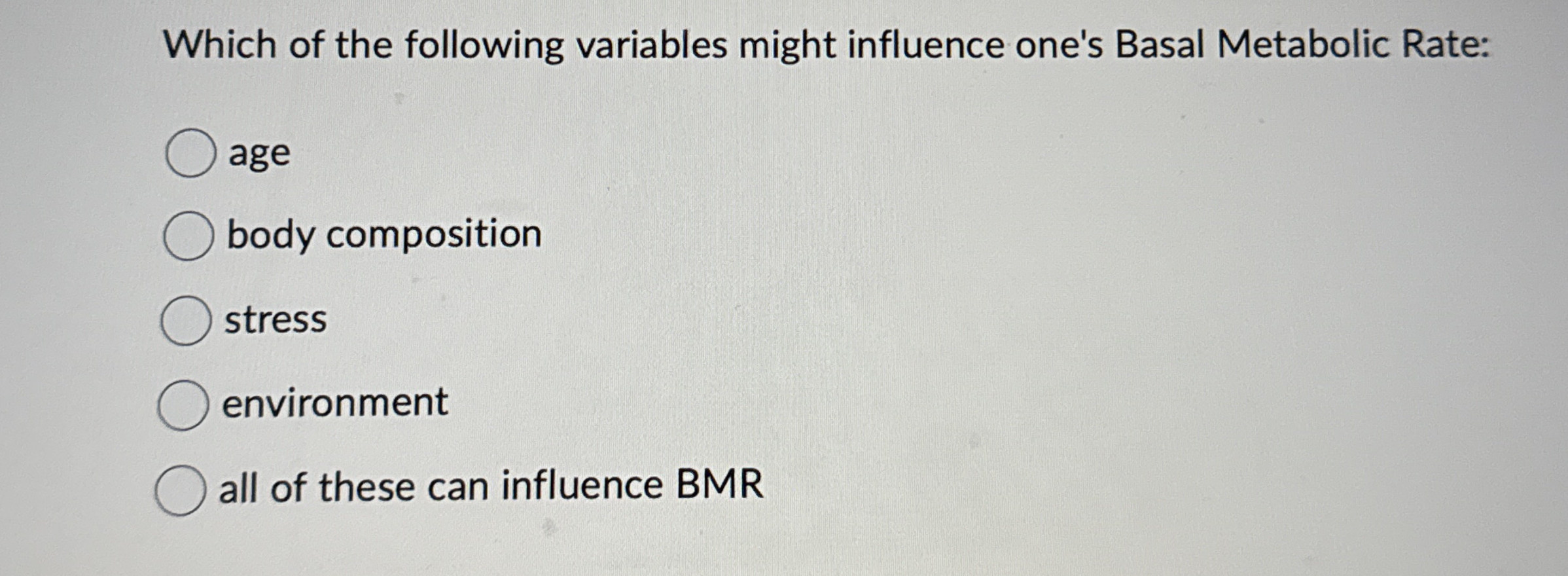 Solved Which of the following variables might influence | Chegg.com
