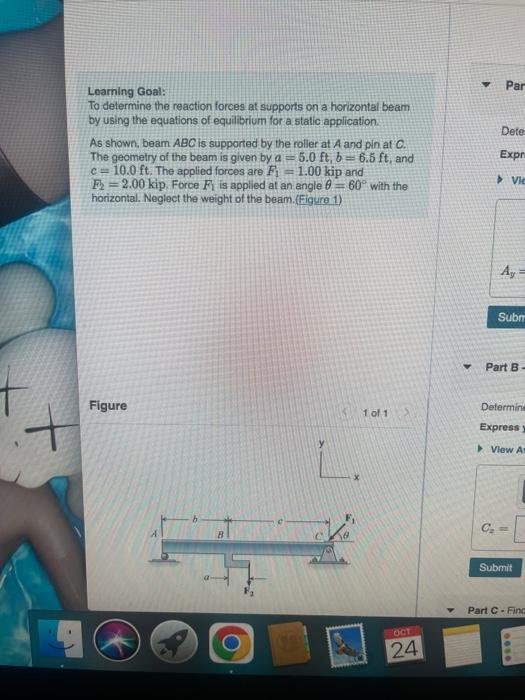 Solved Part A - Finding the vertical component of the | Chegg.com