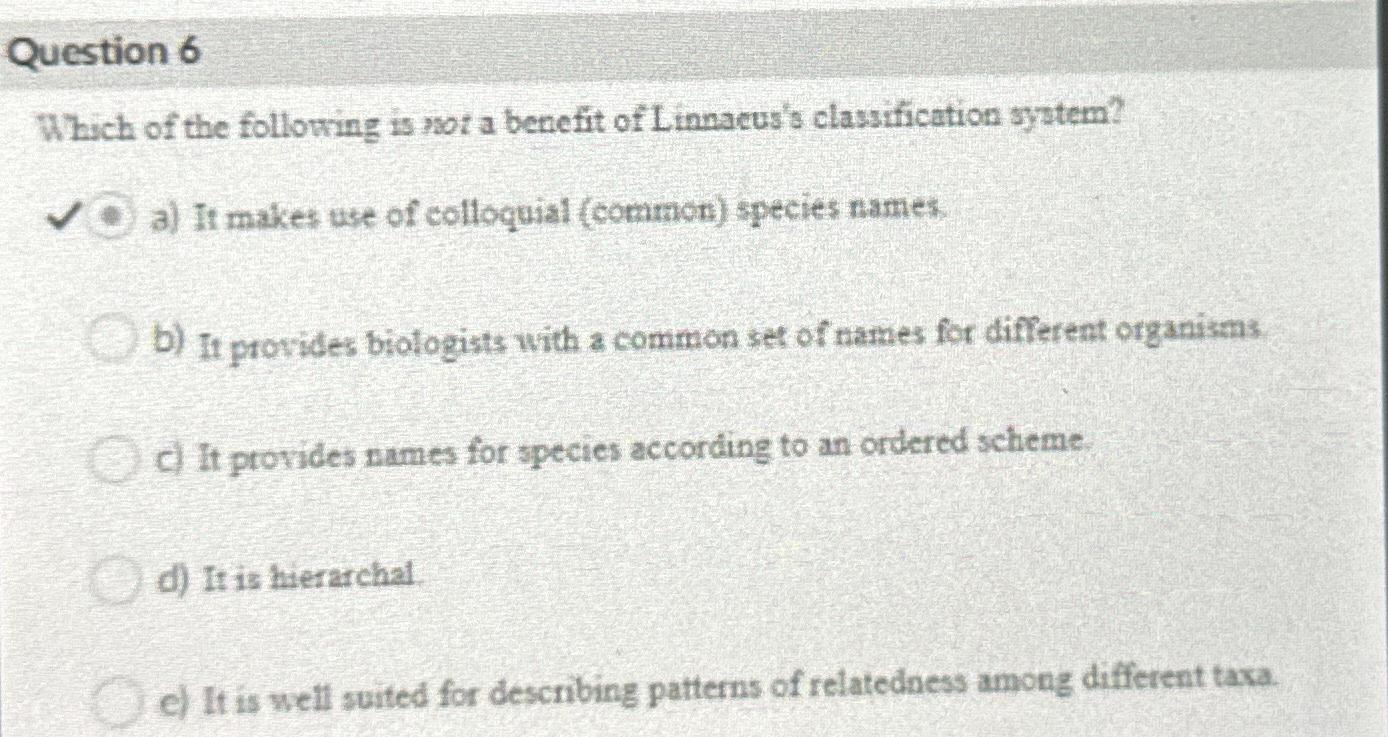Solved Question 6Which of the following is rot a benefit of | Chegg.com