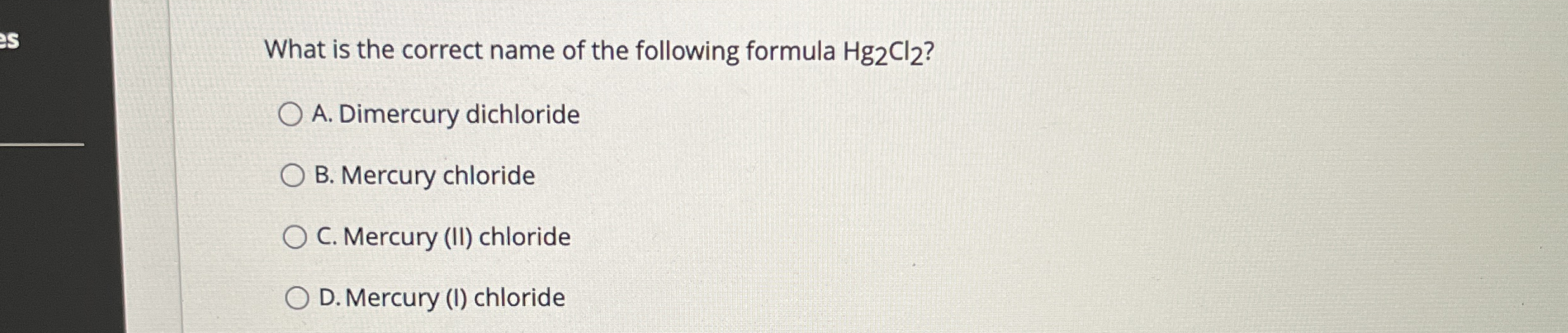 Solved What is the correct name of the following formula | Chegg.com