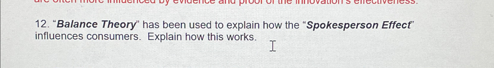 Solved "Balance Theory" has been used to explain how the | Chegg.com
