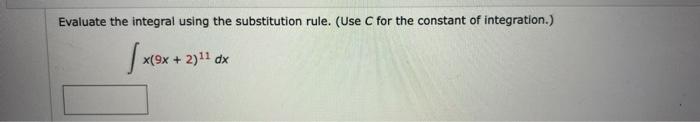 Solved Find The Antiderivative Using The Indicated