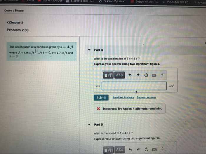 Solved To ube Student Login - 0 5 Pearson Mylab an.. Boston | Chegg.com