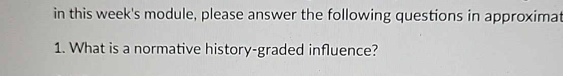 Solved in this week's module, please answer the following | Chegg.com