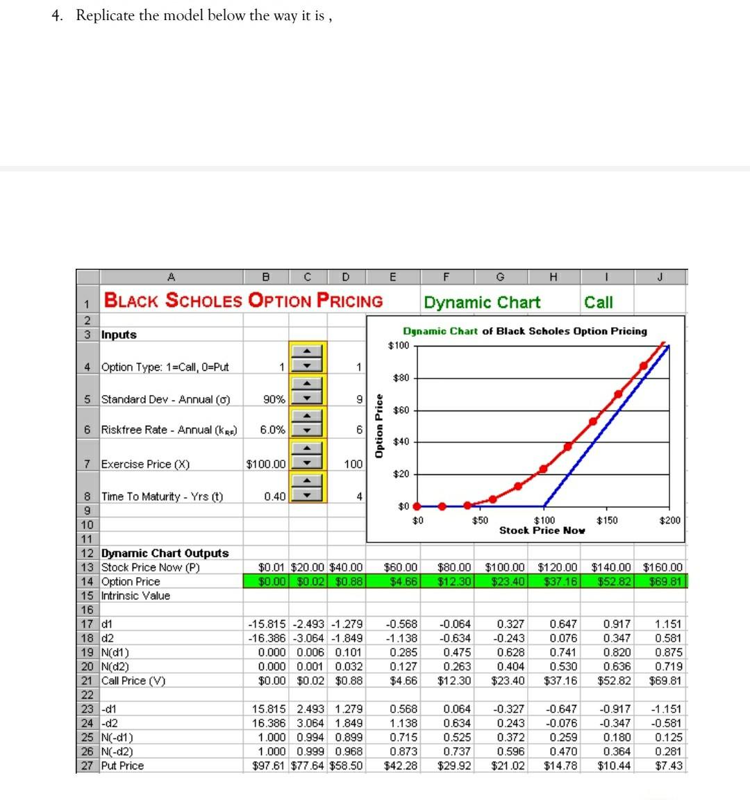 Solved 4. Replicate the model below the way it is, | Chegg.com