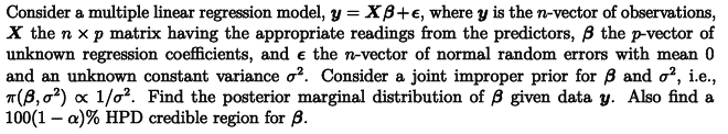 Solved Consider A Multiple Linear Regression Model Yxβε 6411
