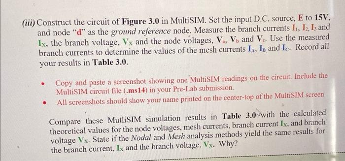 Solved (ii) Mesh Analysis: Using the mesh analysis technique | Chegg.com