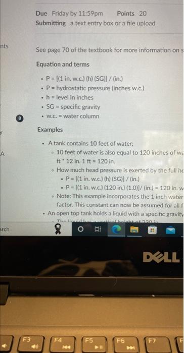 Due Friday by 11:59pm Points 20 Submitting a text | Chegg.com