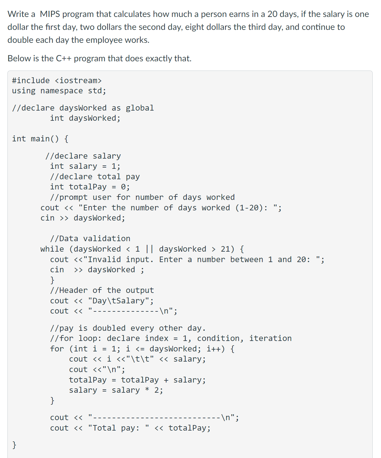 Solved Write A Mips Program That Calculates How Much A 9978