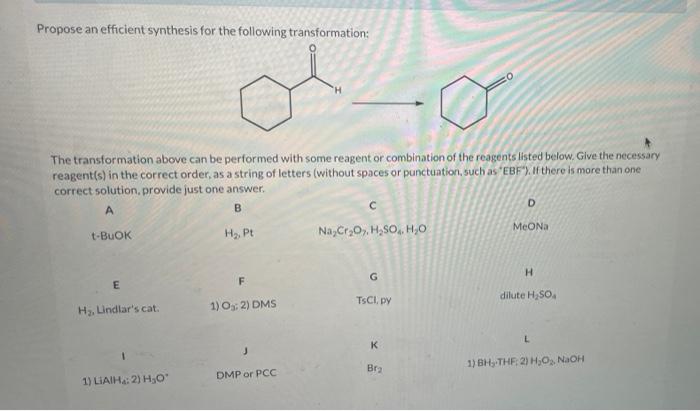 Solved propose an efficient synthesis for the following | Chegg.com
