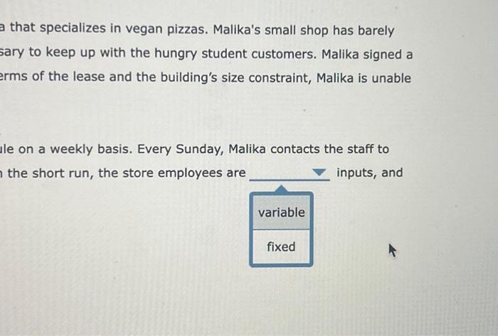 Solved On the following graph, plot Mallika's production | Chegg.com