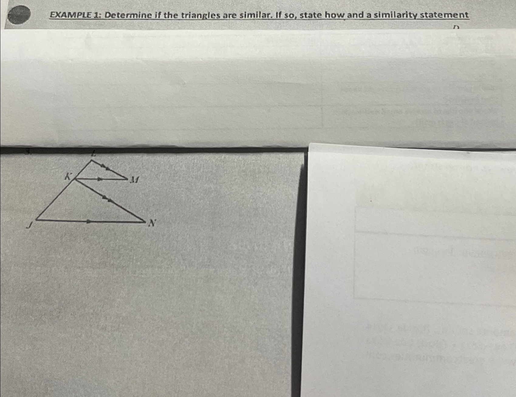Solved EXAMPLE 1: Determine if the triangles are similar. If | Chegg.com