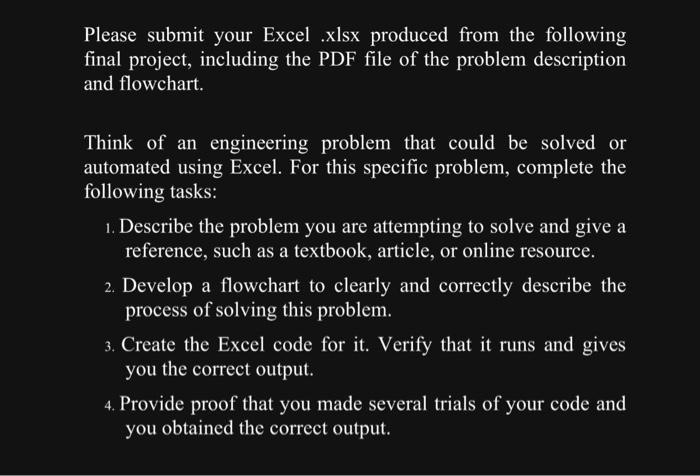 Solved Please submit your Excel .xlsx produced from the | Chegg.com