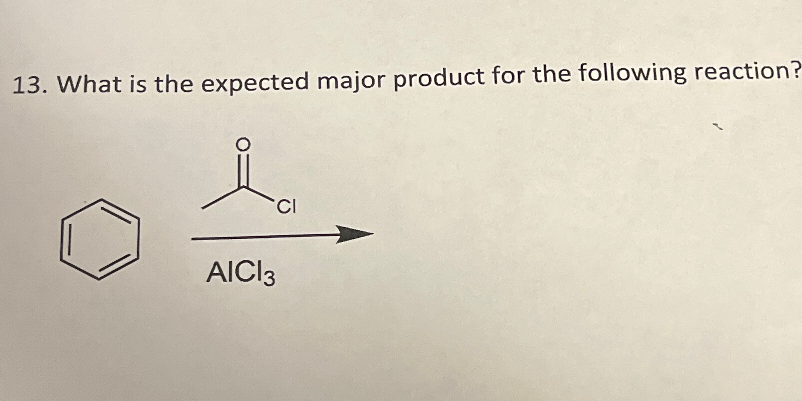 What Is The Expected Major Product For The Following