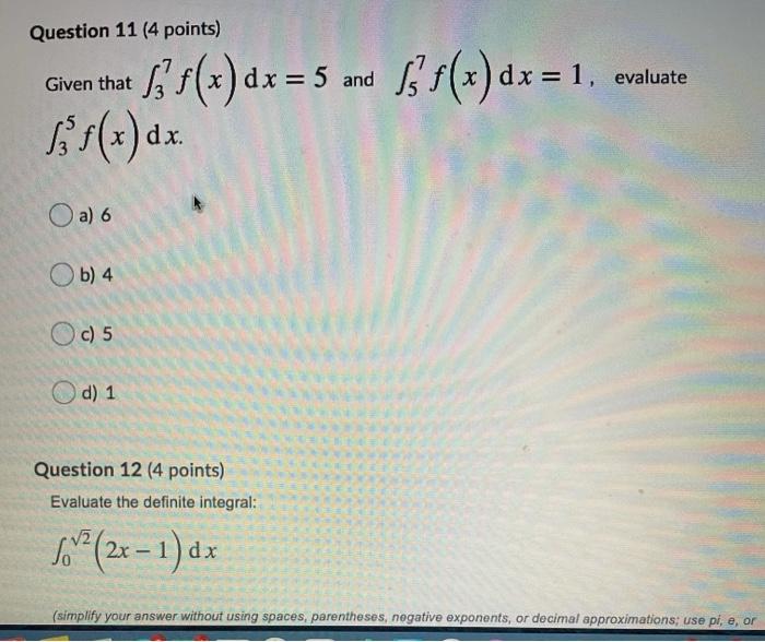 Solved Question 9 (4 points) For a non-negative function | Chegg.com