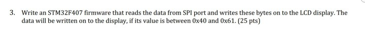 3. Write an STM32F407 firmware that reads the data | Chegg.com