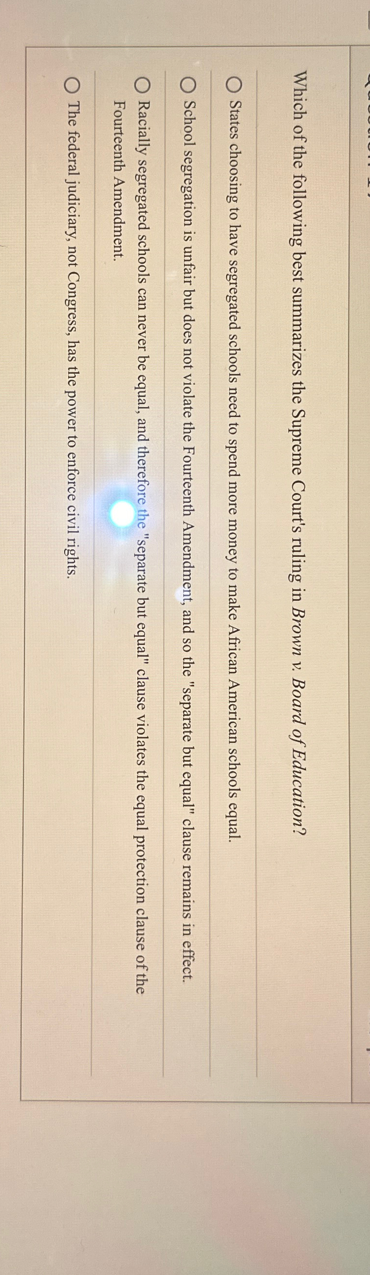 Solved Which of the following best summarizes the Supreme | Chegg.com