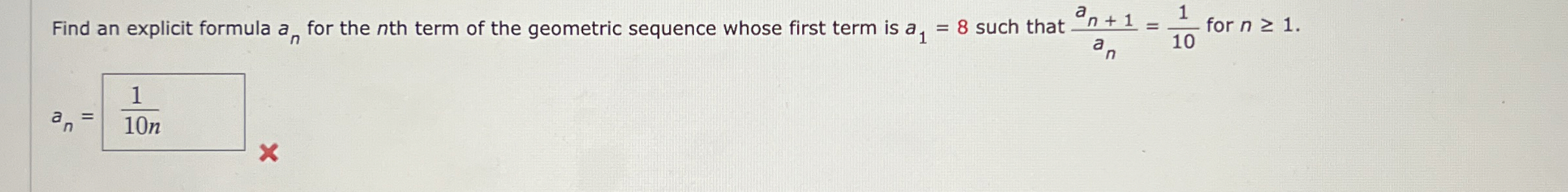 Solved Find an explicit formula an ﻿for the nth term of the | Chegg.com