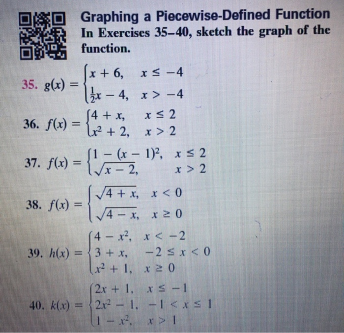 Solved Graphing a Piecewise-Defined Function In Exercises | Chegg.com
