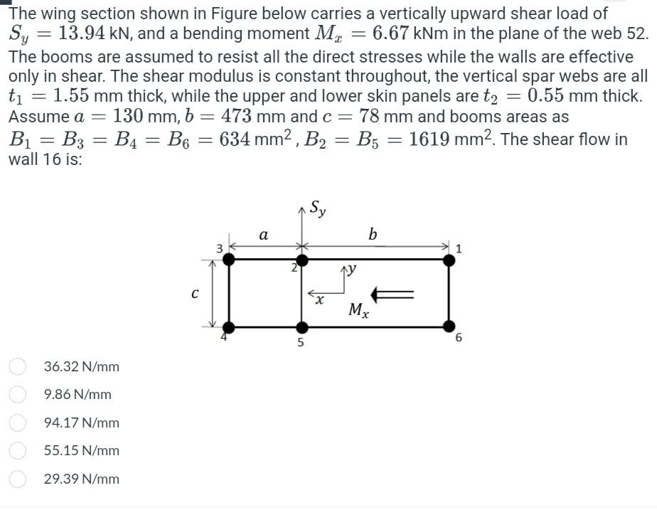 Solved The wing section shown in Figure below carries a | Chegg.com