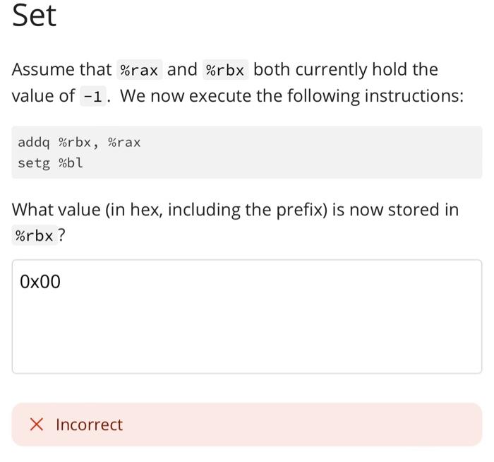 Solved Assume that and \%rbx both currently hold the value | Chegg.com