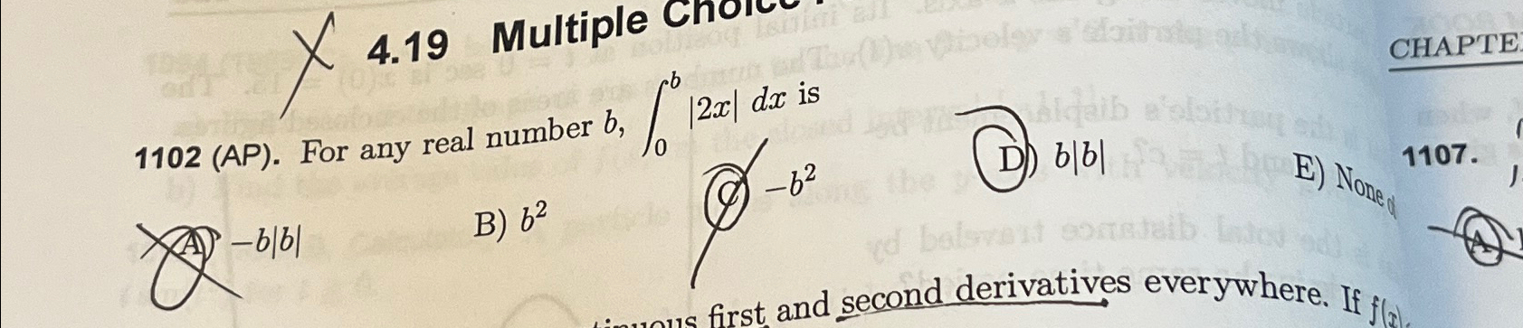 Solved 1102 (AP). ﻿For any real number b,∫0b|2x|dx | Chegg.com