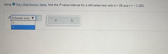 Solved Using OThe t Distribution Table, find the P-value | Chegg.com