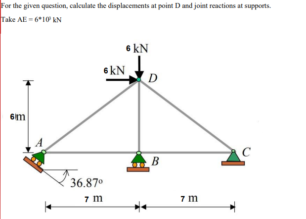 Solved For the given question, calculate the displacements | Chegg.com