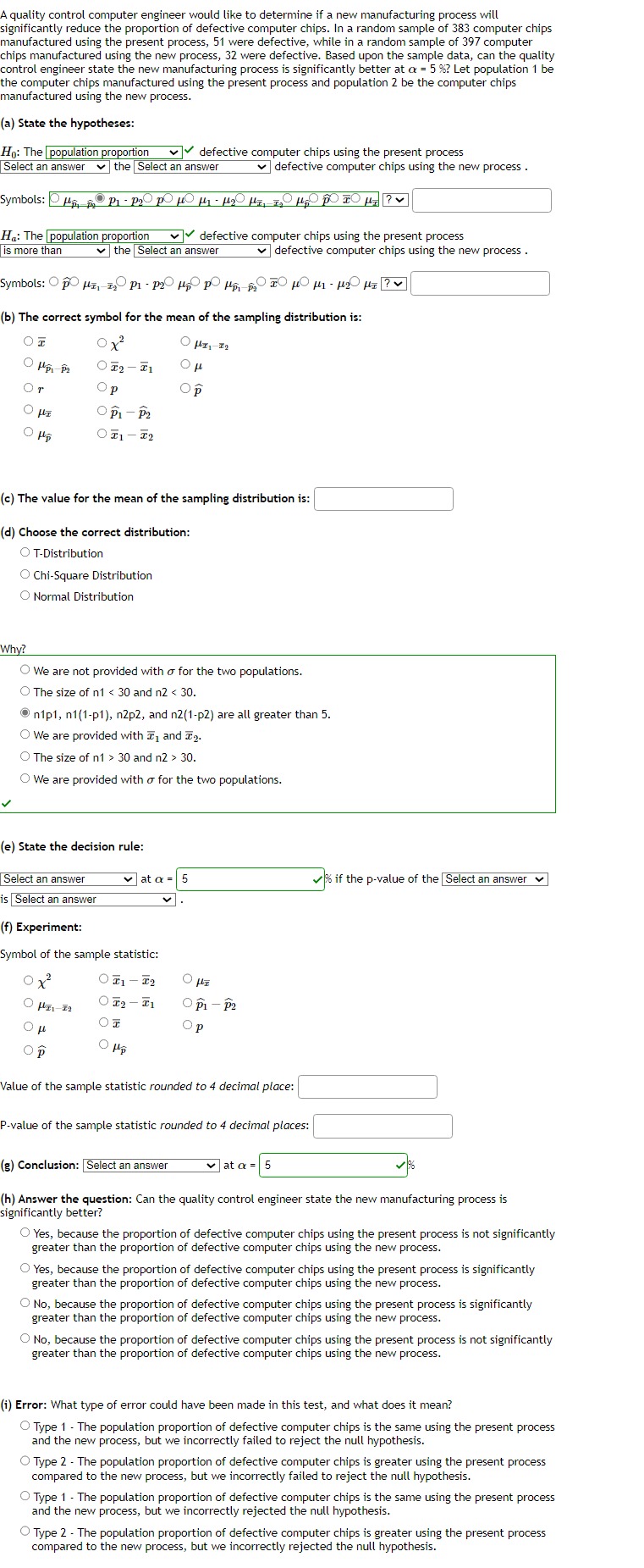 Solved A quality control computer engineer would like to | Chegg.com