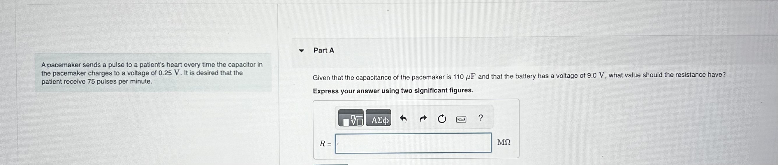 Solved Part AA pacemaker sends a pulse to a patient's heart | Chegg.com