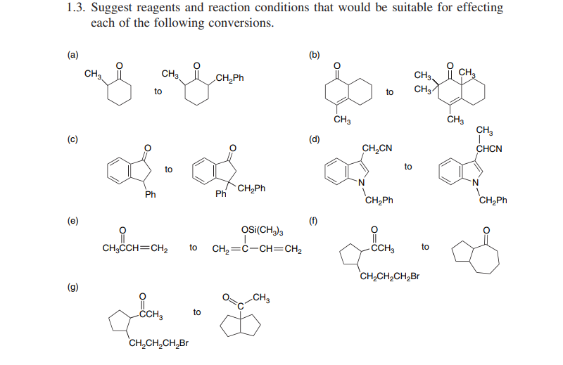 Solved 1.3. ﻿ Please do all of them Suggest reagents and | Chegg.com