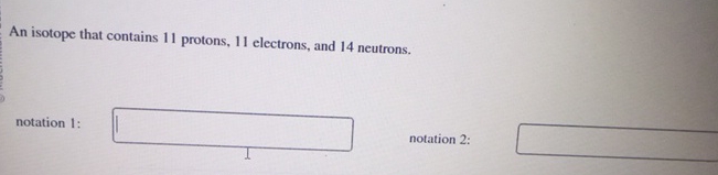 Solved An isotope that contains 11 ﻿protons, 11 ﻿electrons, | Chegg.com