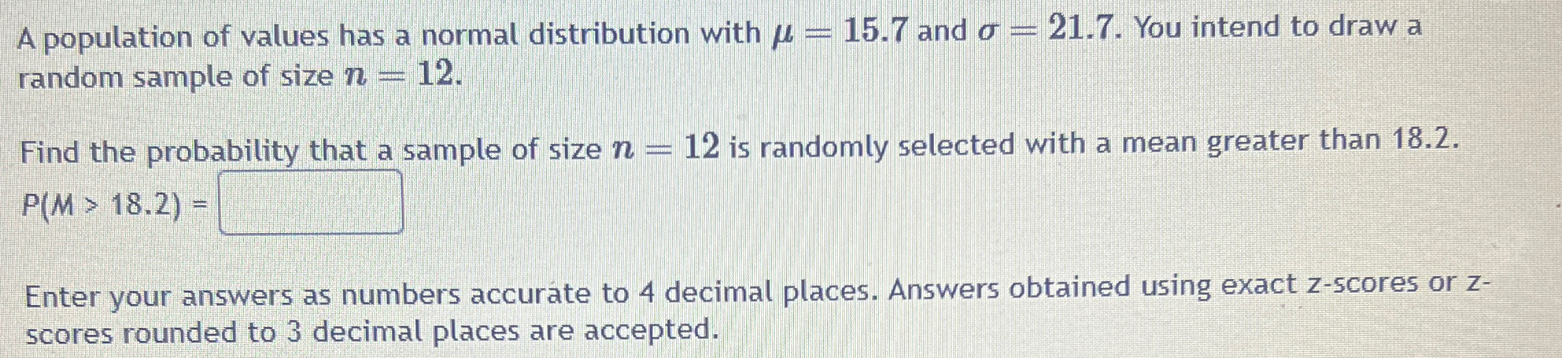 Solved A population of values has a normal distribution with | Chegg.com