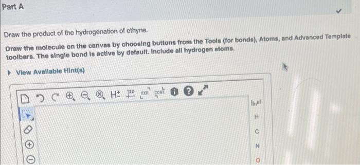 Solved Part A propane Draw the molecule on the canvas by | Chegg.com
