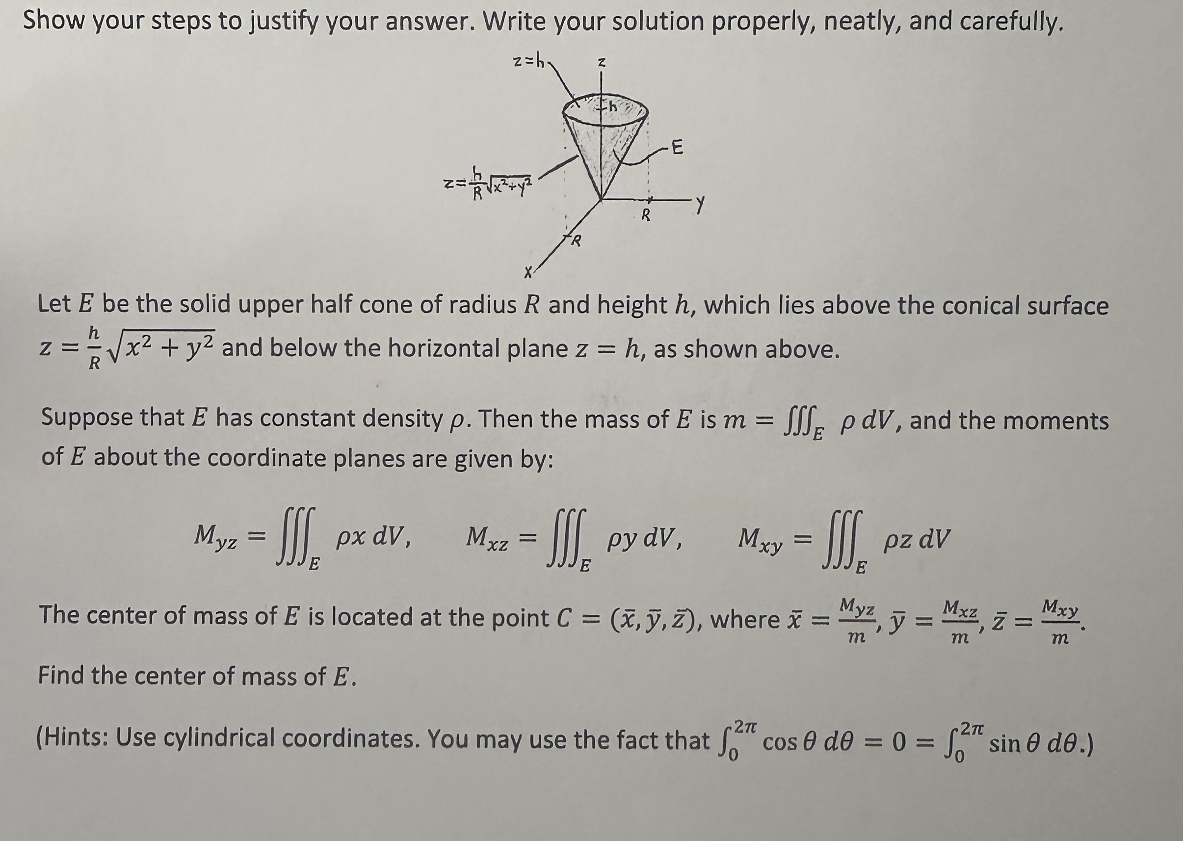 Solved Show your steps to justify your answer. Write your | Chegg.com