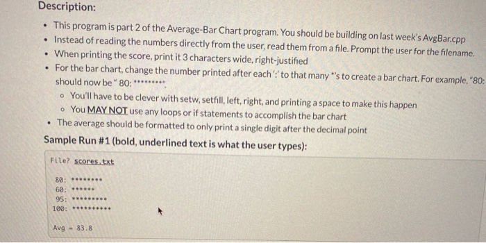 Solved Description: • This program is part 2 of the | Chegg.com
