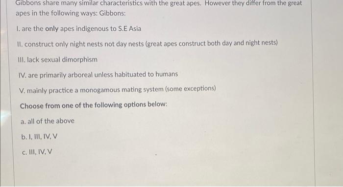 0 Question 63 1 pts Most diurnal arboreal primates: | Chegg.com