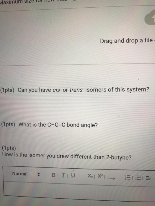 Solved (5pts) Butyne (1 pts) Draw the structure of 2-butyne | Chegg.com