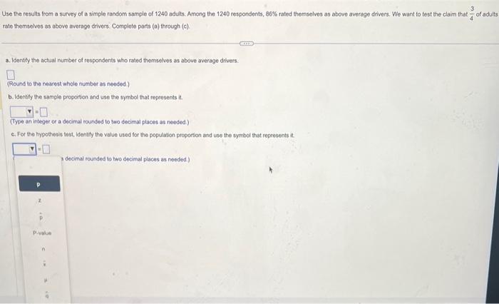 Solved Use the result from a survey of a simple random | Chegg.com