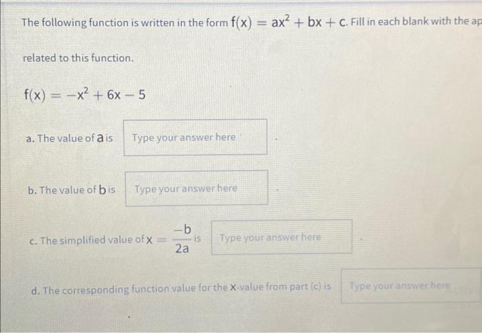 Solved The following function is written in the form f(x) = | Chegg.com