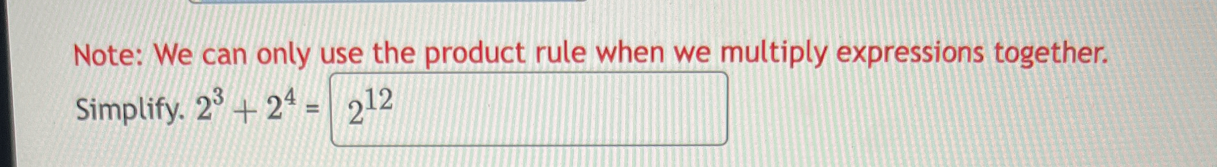 Solved Note: We can only use the product rule when we | Chegg.com