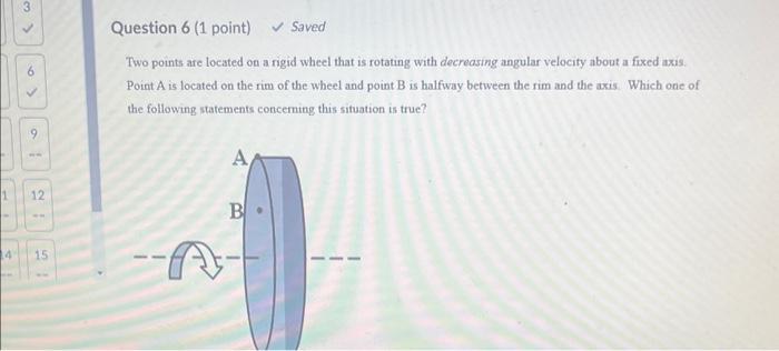 Solved Two points are located on a rigid wheel that is | Chegg.com