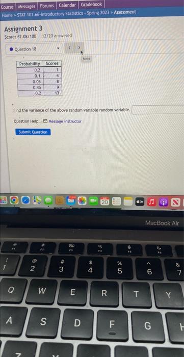 Solved Find the variance of the above random variable random | Chegg.com