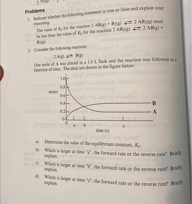 Solved Problems 1. Indicate whether the following statement | Chegg.com