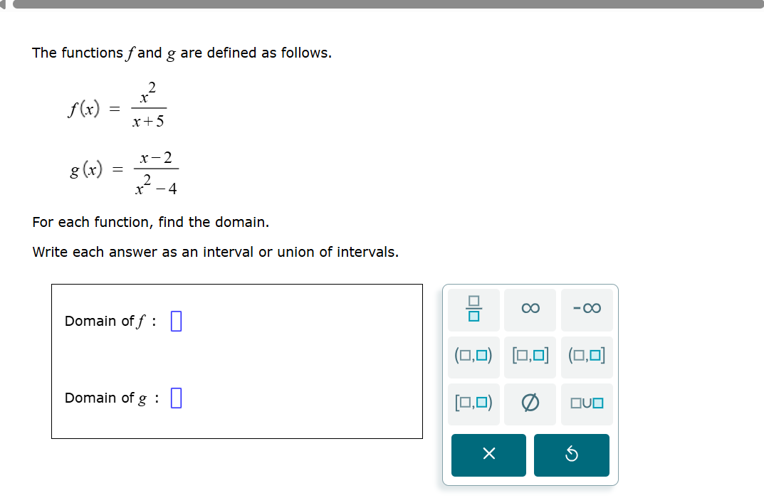 Solved simplify The functions f ﻿and g ﻿are defined as | Chegg.com
