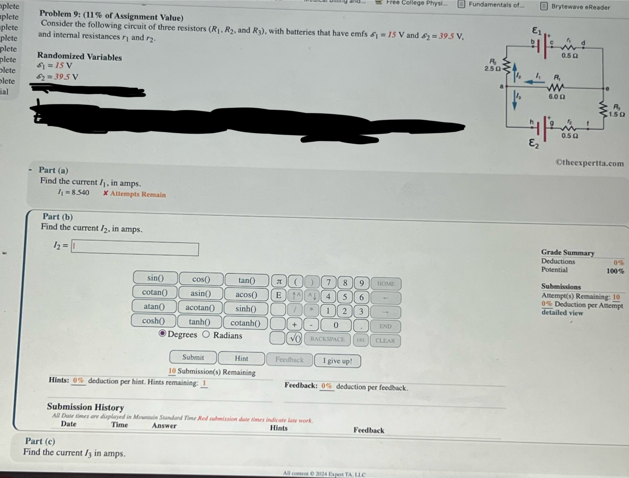 Solved Problem 9: (11% ﻿of Assignment Value)Consider the | Chegg.com