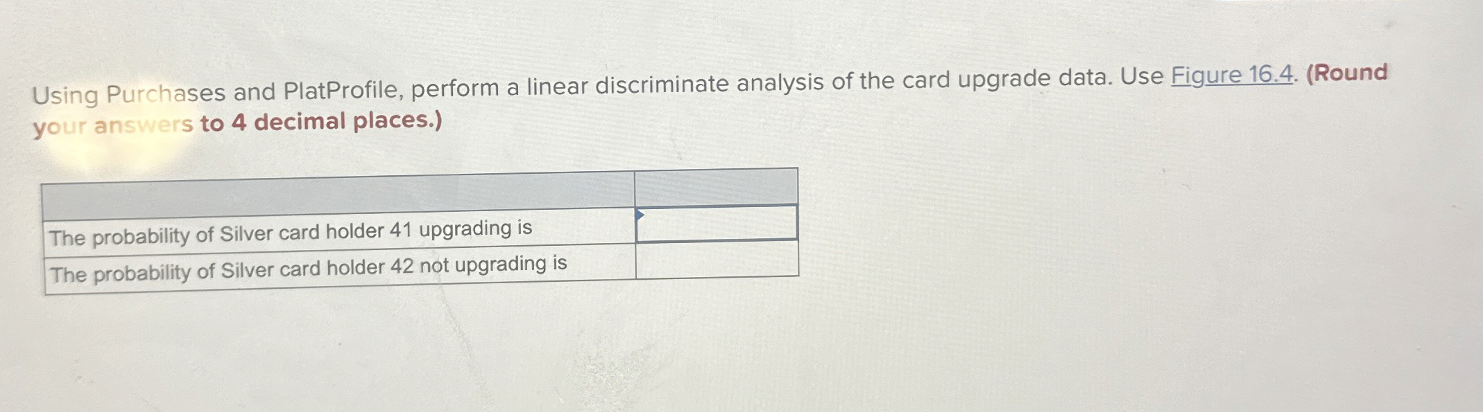 Solved Using Purchases and PlatProfile, perform a linear | Chegg.com