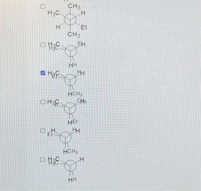 Solved Choose the eclipsed and staggered Newman | Chegg.com