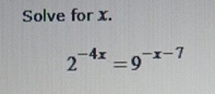Solved Solve for x.2-4x=9-x-7 | Chegg.com