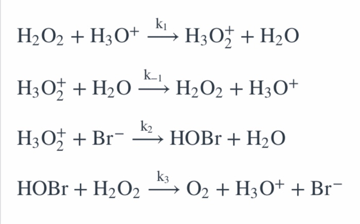 Solved the following reaction: 2 H2O2(aq) -> 2 H2O + O2(g) | Chegg.com